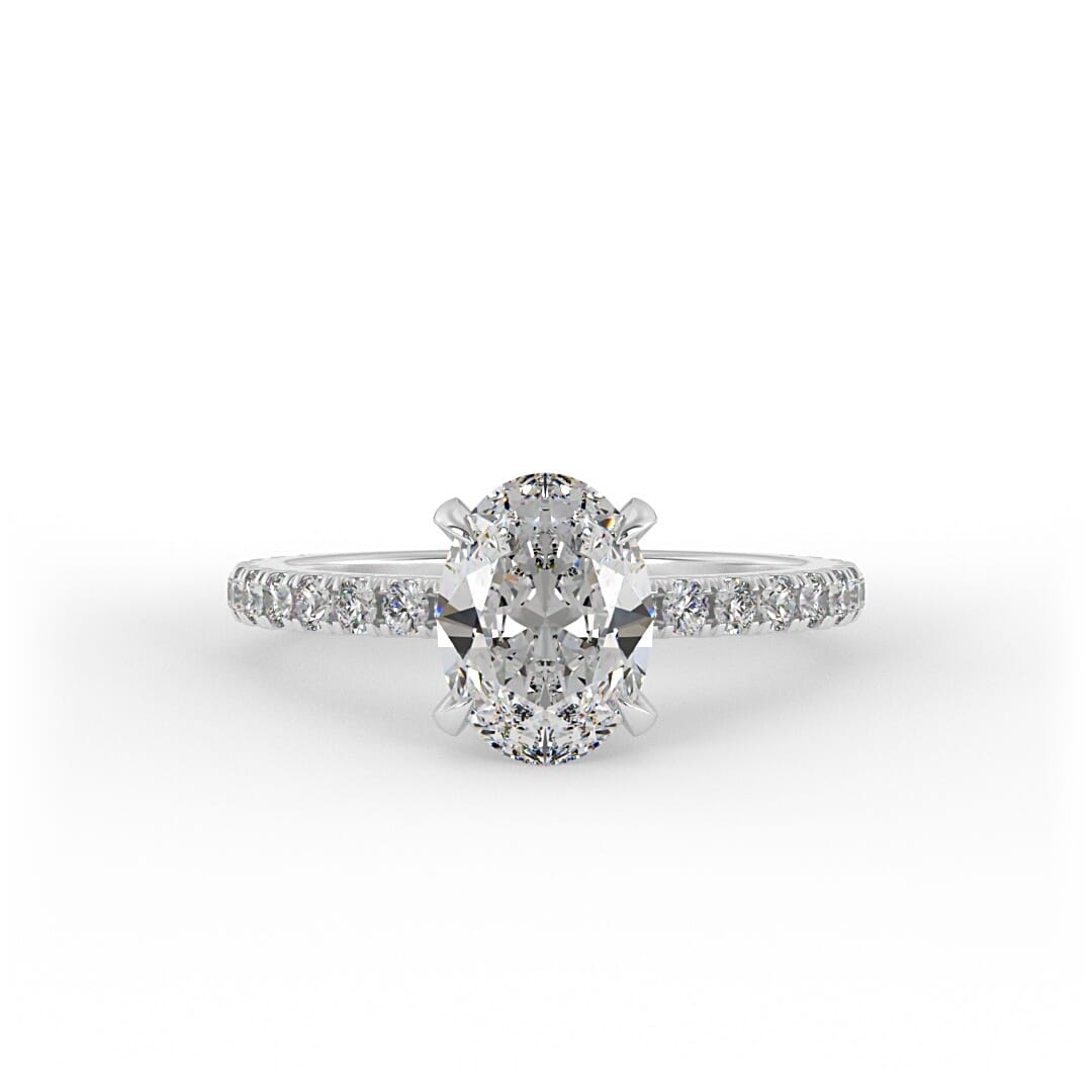 Maya Oval Pave Set Lab Grown Engagement Ring – WONDER JEWELERS