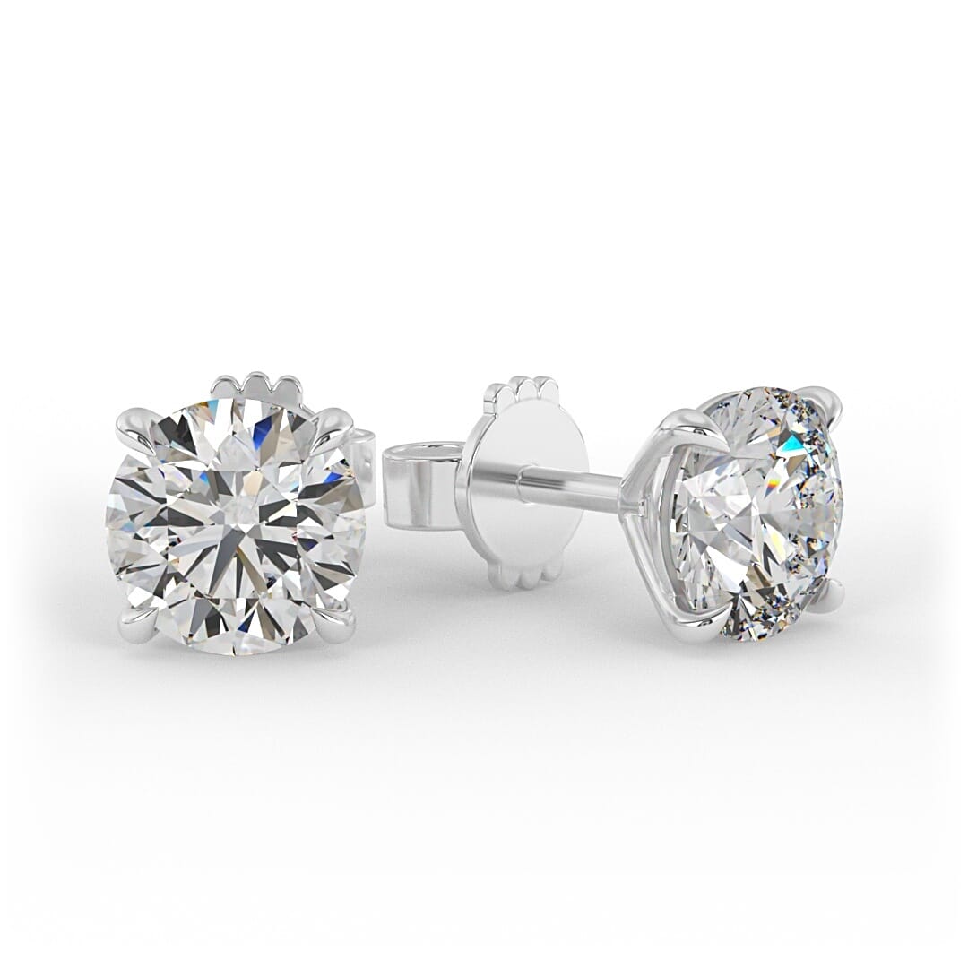 Lab Grown Diamond Brilliant Round Stud Earrings – WONDER JEWELERS