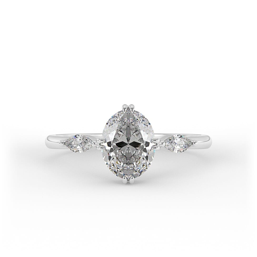 Ellie Oval 3 - Stone Set Engagement Ring – WONDER JEWELERS